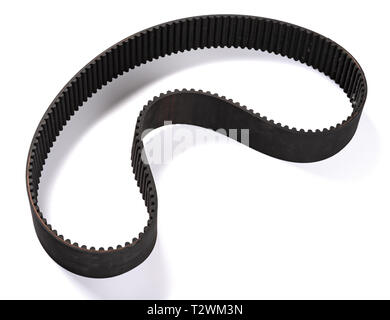 one piece rubber belt gears on a white background Stock Photo - Alamy