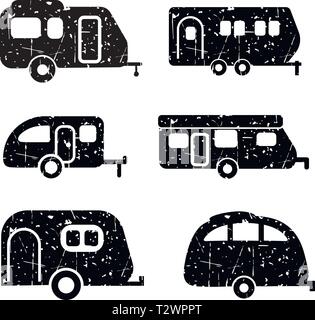 RV Camper Silhouette Set Stock Vector Image & Art - Alamy