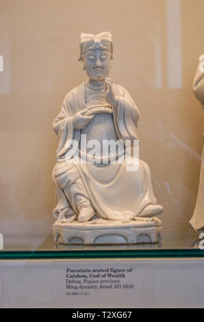 Statue of Caishen, the Chinese God of Wealth, Kui Xing Luo Temple ...