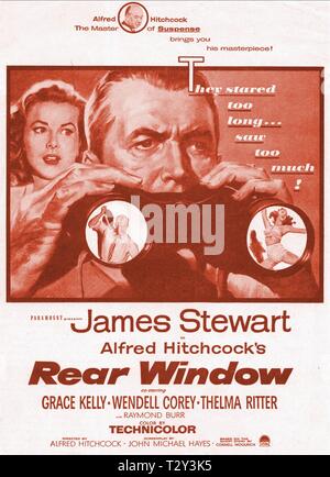 Alfred Hitchcock movie poster for Rear Window with James Stewart and ...