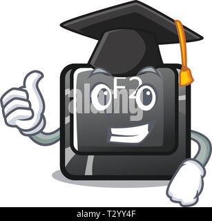Student cartoon f2 button on the keyboard vector illustration Stock ...