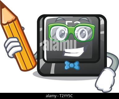 Geek cartoon f2 button on the keyboard vector illustration Stock Vector ...