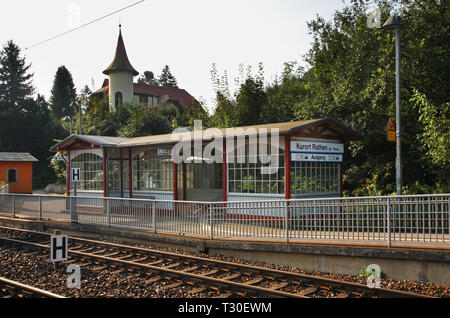 Kurort Rathen railway station. Germany Stock Photo - Alamy