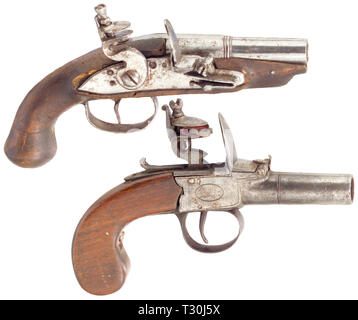 Small arms, pistols, flintlock pocket pistol, calibre 8 mm, Italy ...