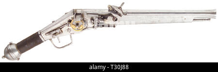 Small arms, pistols, wheellock pistol, reconstructed with old parts ...