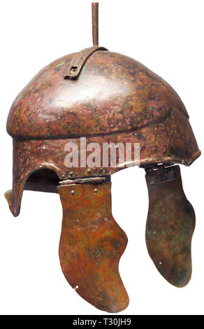 A Greek armour with a Chalcidian helmet,4th century B.C.Bronze helmet ...