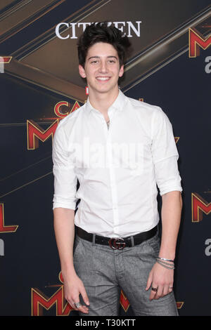 Milo Manheim at the Premiere of Marvel Studios' "Black Panther" held at ...