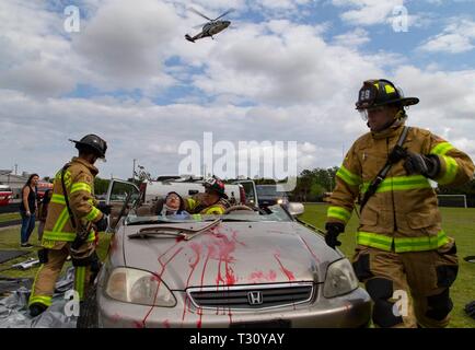 Trauma Hawk Palm Beach County medical emergency helicopter Stock Photo ...