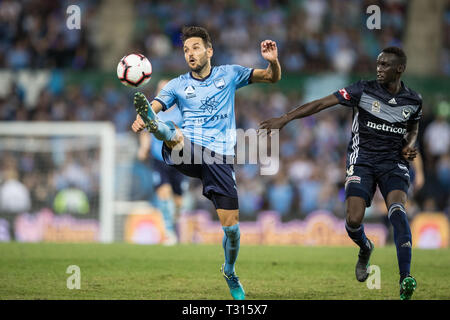 Sydney FC A-League player Milos Ninkovic poses for a photograph with ...