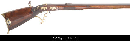 LONG ARMS, early air rifle in case, James Townsend, Birmingham, circa ...