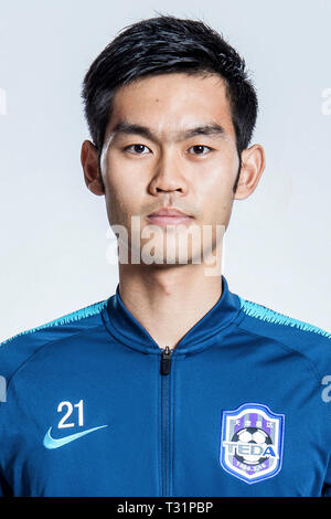 Portrait of Chinese soccer player Zhao Yuhao of Hebei China Fortune F.C ...