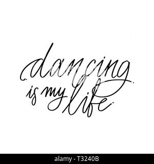 Hand drawn lettering. Ballet calligraphy. Hand made illustration Stock ...