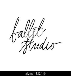 Hand drawn lettering. Ballet calligraphy. Hand made illustration Stock ...