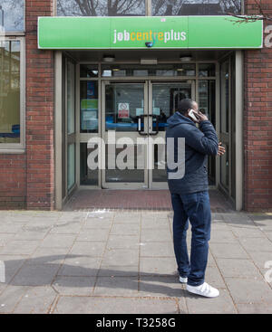Exterior signage outside a JobCentre Plus office in London, UK Stock ...
