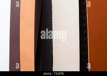 Artificial leather variety shades of colors horizontal Stock Photo - Alamy