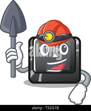 Miner button S on a computer cartoon Stock Vector Image & Art - Alamy