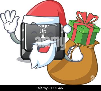 Santa with candy button page up the keyboard mascot Stock Vector Image ...