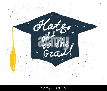 Greeting Card With Congratulations Graduate Completion of Studies Stock ...