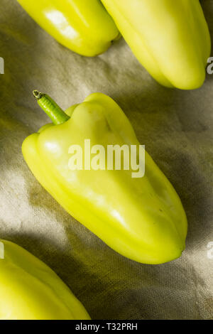 Raw Yellow Organic Gypsy Peppers Ready to Cook Stock Photo - Alamy