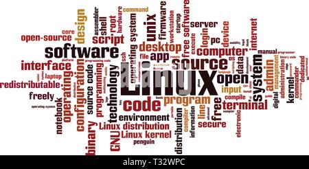 Linux word cloud concept. Vector illustration Stock Vector Image & Art ...