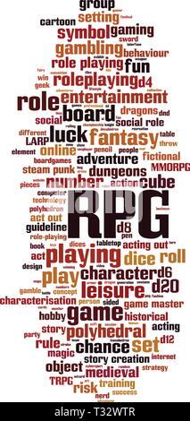 RPG word cloud concept. Vector illustration Stock Vector Image & Art ...