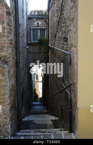 Narrow Alley With Ancient Buildings And Stairs At Montmartre Hill In ...