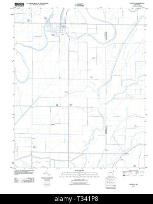 USGS TOPO Map Arkansas AR Parthenon 20110729 TM Restoration Stock Photo ...