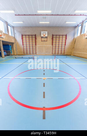 European gym class for school sports no people Stock Photo - Alamy