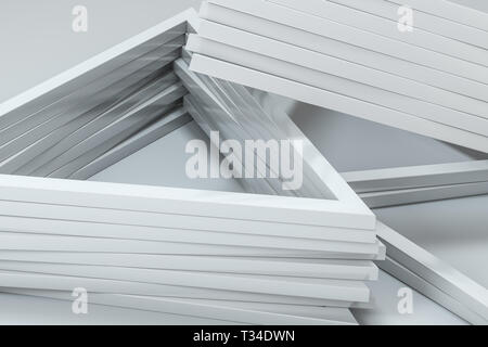 3d rendering, triangle metal framework, industrial background, computer ...