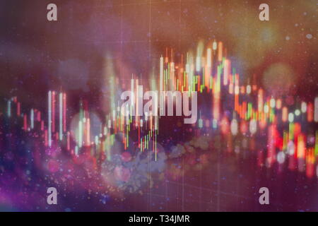 Abstract glowing forex chart interface wallpaper. Investment, trade ...