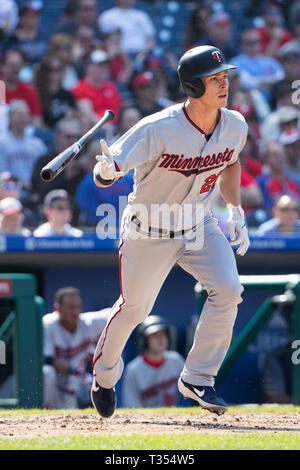 Philadelphia Phillies' Max Kepler in actin during the sixth inning of a ...