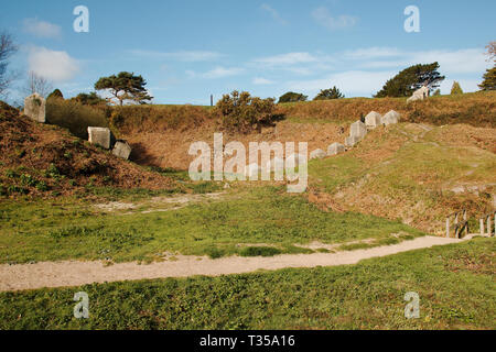 'Dragons Teeth' World War Two concrete tank trap defences, Siegfried ...