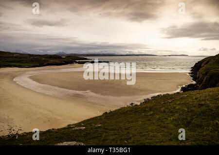 View over Polin Beach near Blairmore in Lairg, northwest Scotland Stock ...