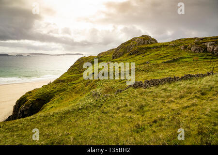 View over Polin Beach near Blairmore in Lairg, northwest Scotland Stock ...