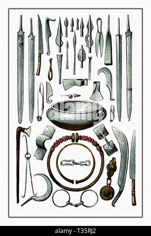 IRON AGE: Tools, weapons, and ornaments of the Early Iron Age, old ...