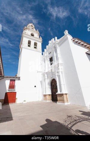 Sucre church facade view, Bolivia. Bolivian landmark Stock Photo - Alamy