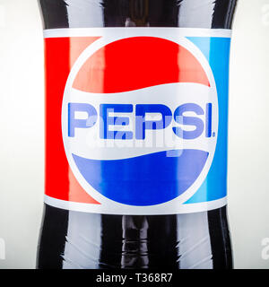 Pepsi drink isolated on gradient background Stock Photo - Alamy