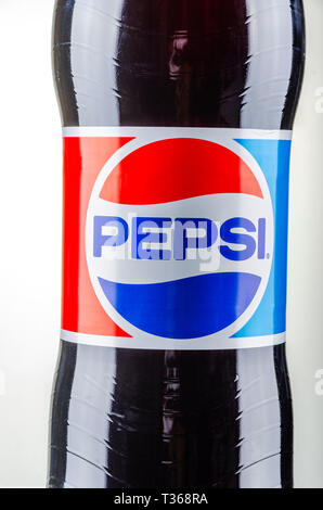 Pepsi drink isolated on gradient background Stock Photo - Alamy