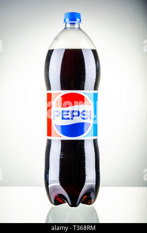 Pepsi drink isolated on gradient background Stock Photo - Alamy