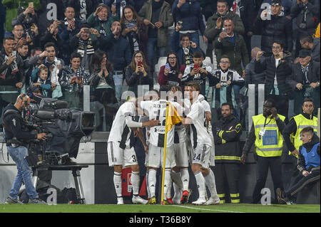 Team of Juventus FC during the Italian Cup, Coppa Italia, quarter final ...