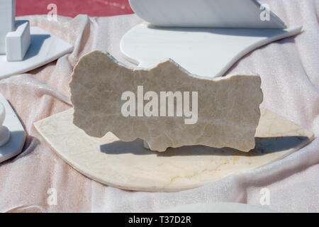 Map of Turkey cut outlined on marble stone Stock Photo - Alamy