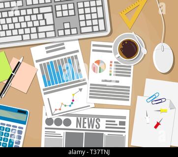 Mouse with calculator, illustration, vector on white background Stock ...