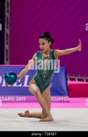 United States of America's Lili Mizuno during the FIG Rhythmic ...