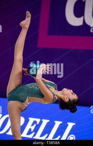 United States of America's Lili Mizuno during the FIG Rhythmic ...