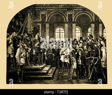 The proclamation of the German Empire in the Palace of Versailles on ...