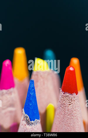 colored pencil point close up Macro Stock Photo - Alamy