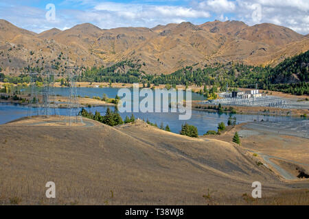 Benmore Dam and Lake Benmore Waitaki Valley North Otago South Island ...