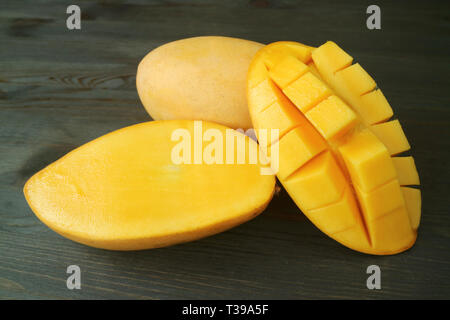 Organic Nam Dok Mai mangoes for sale at the fruit market. The Nam Doc ...