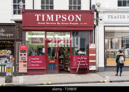 Key cutting business in street a timpsons franchise Stock Photo - Alamy