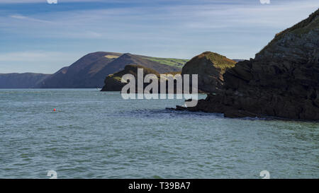 The Bristol Channel coast near Samson's Bay, North Devon, England, UK ...